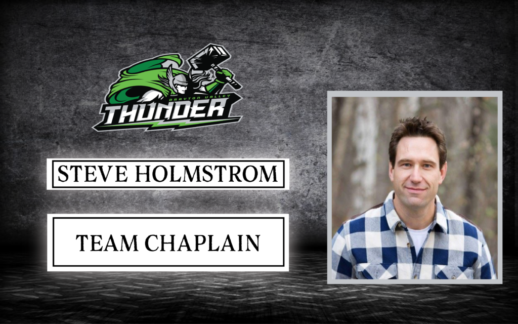 Steve Holmstrom joins Thunder as the official Team Chaplain | Drayton Valley Thunder