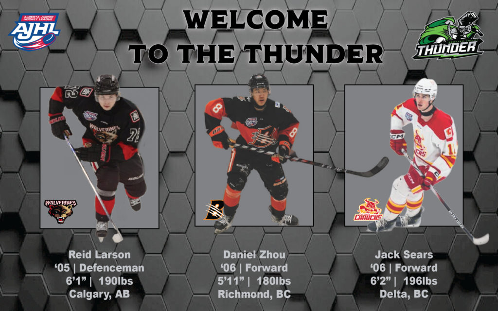 Thunder welcome Reid, Daniel and Jack to the team | Drayton Valley Thunder