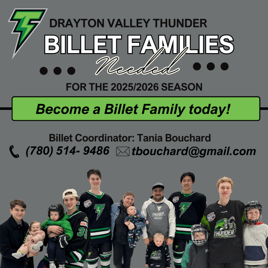 Become a Billet Family for the Thunder! | Drayton Valley Thunder